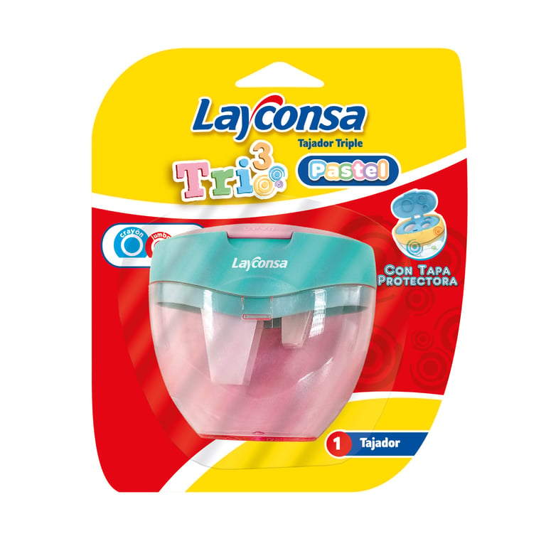 Tajador Layconsa Triple Pastel Con Depósito | Tottus Perú
