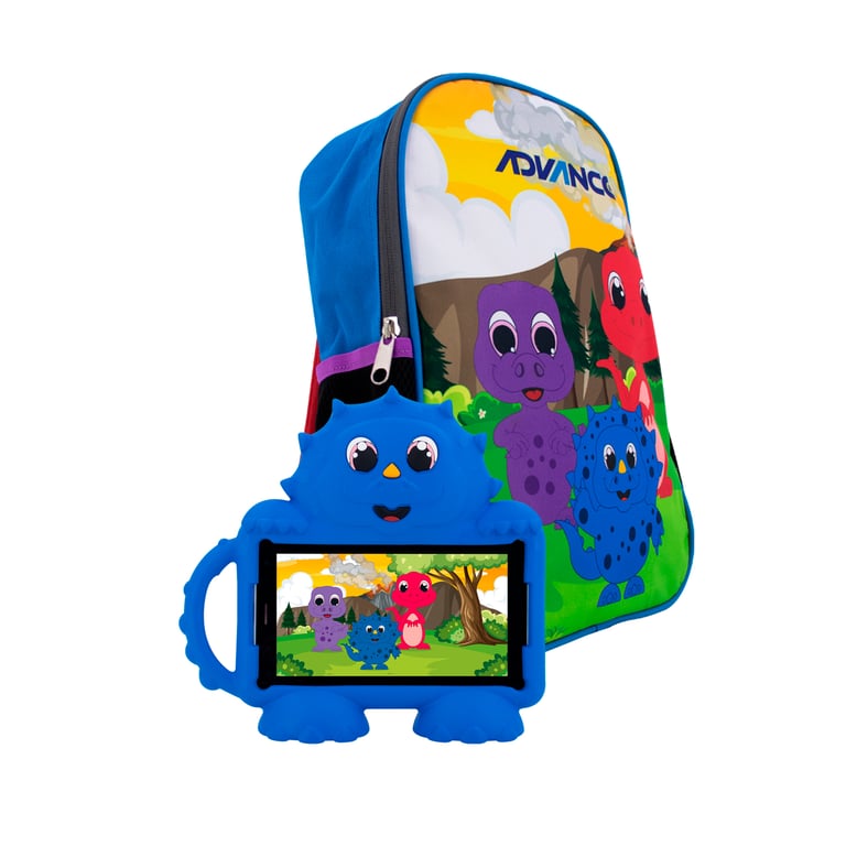 Tablet Kids Dino Mochila 2 + 32GB 4G Azul | Tottus Perú