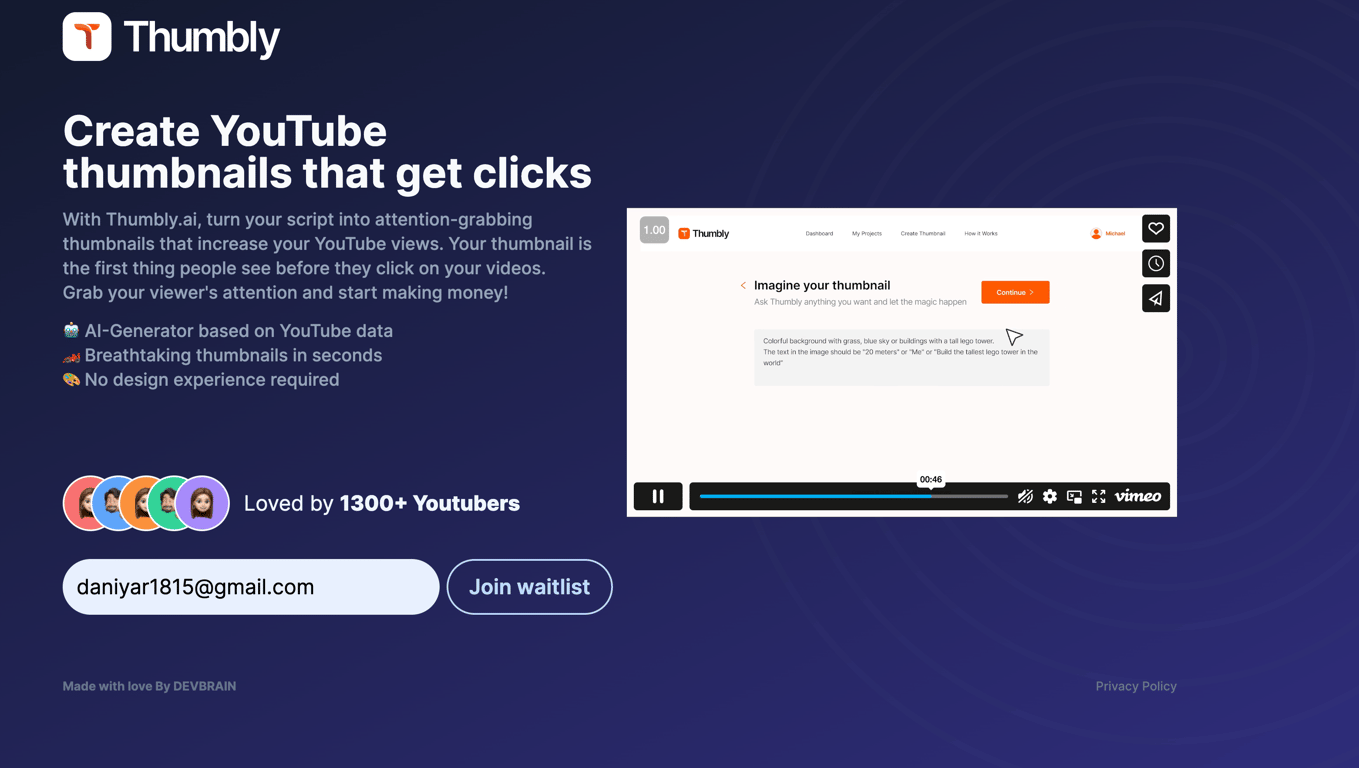 Recent Update and Overview of Thumbly AI - for 2025
