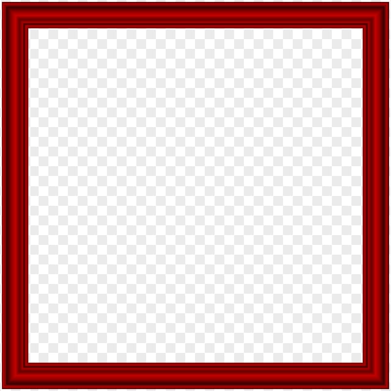 HD Red Square Wooden Frame Transparent Background | Citypng