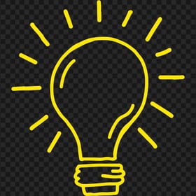 Yellow Bulb Idea Clipart Icon PNG | Citypng