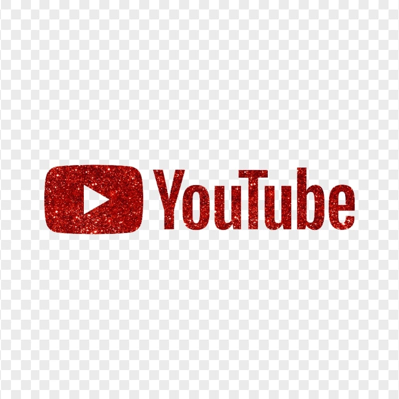 HD Red Glitter Aesthetic Youtube YT Logo PNG | Citypng