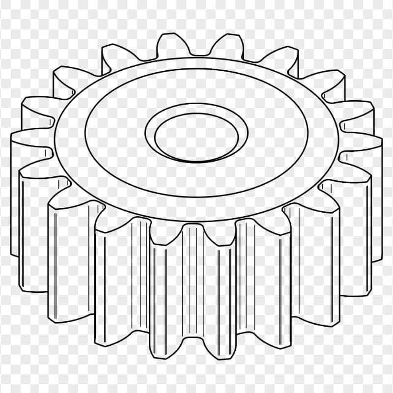 HD Gear Drawing Transparent Background | Citypng