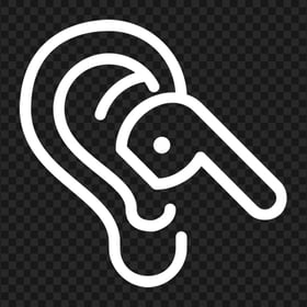 White Airpods Earbuds Vector Icon | Citypng