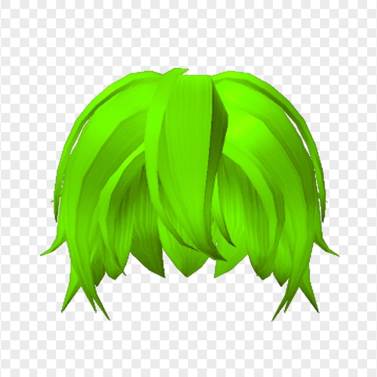 HD Green Anime Hair Transparent Background | Citypng