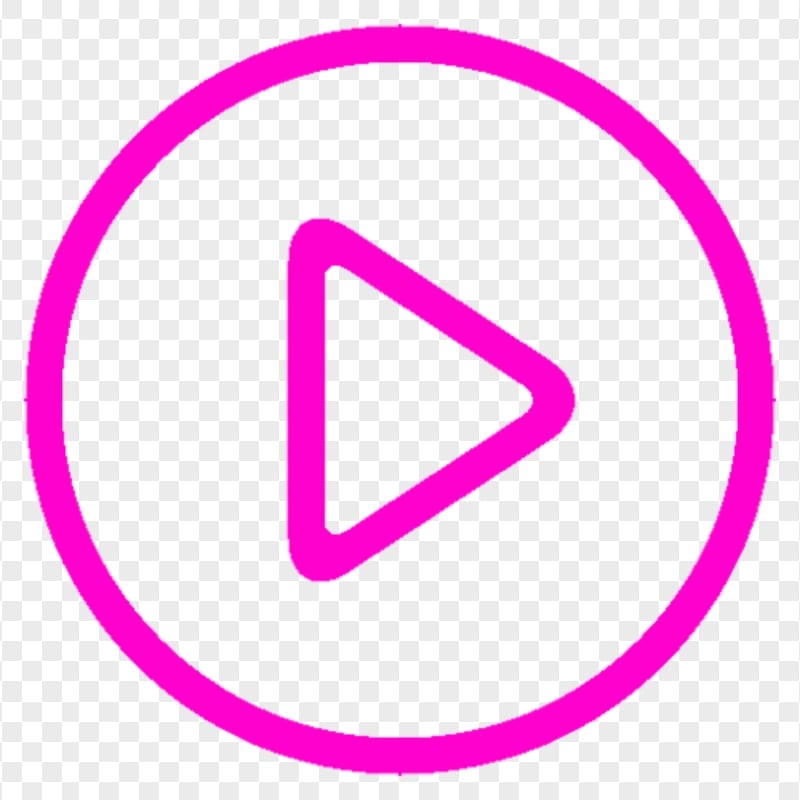 Round Play Video Player Pink Icon Transparent Background | Citypng