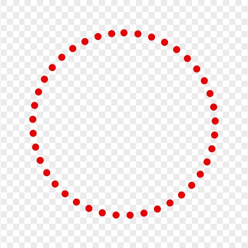 Circle Red Dotted Border HD Transparent PNG | Citypng