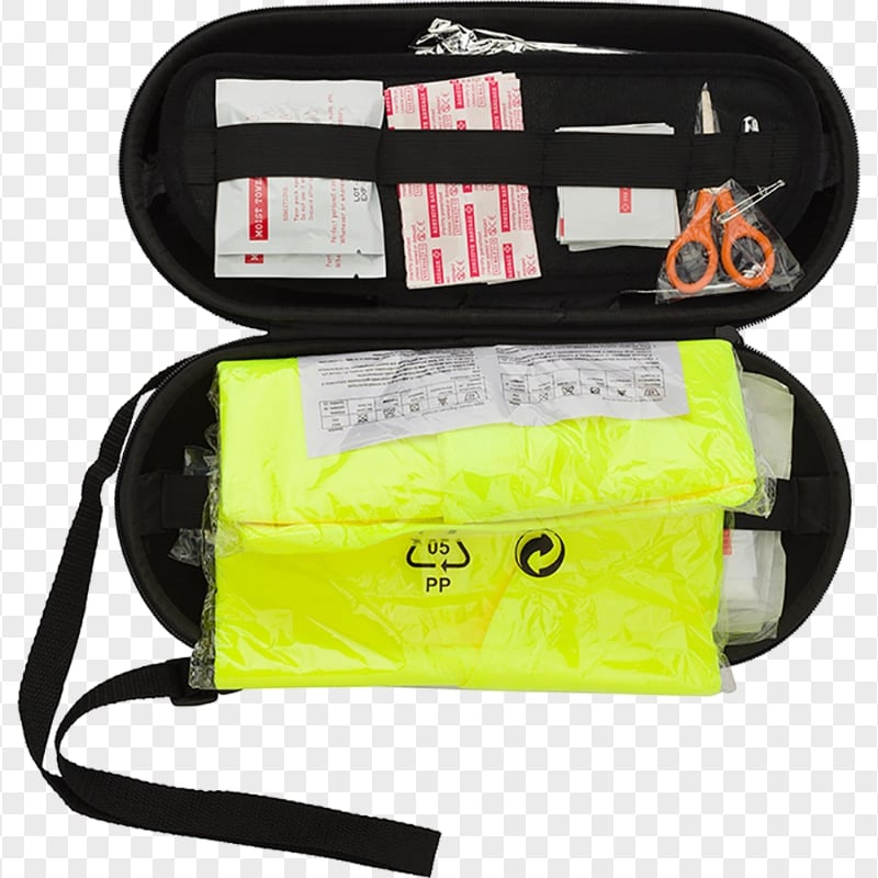 Black Small First Aid Bag With Medical Supplies | Citypng