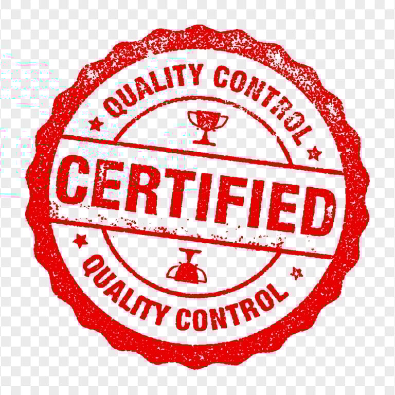 Certified Quality Control Red Stamp Logo Sign HD PNG | Citypng