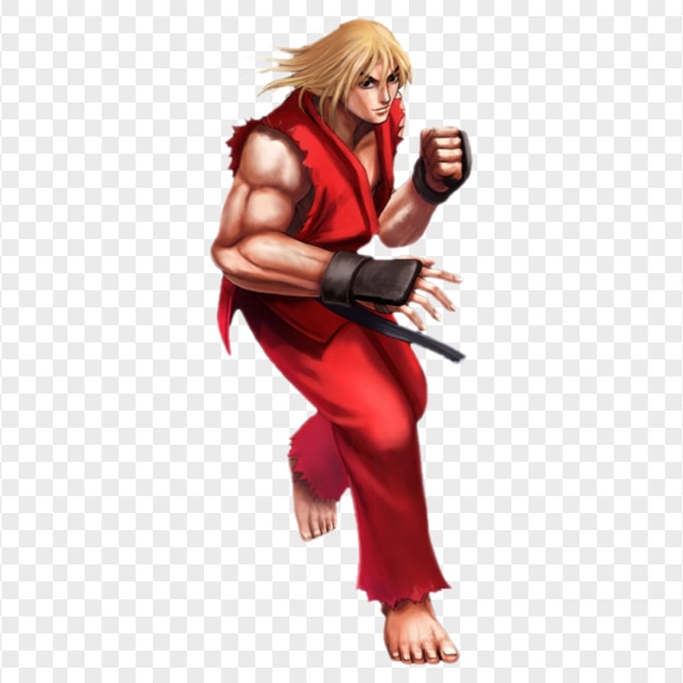 HD Ken Masters Street Fighter Cartoon Character Transparent PNG | Citypng