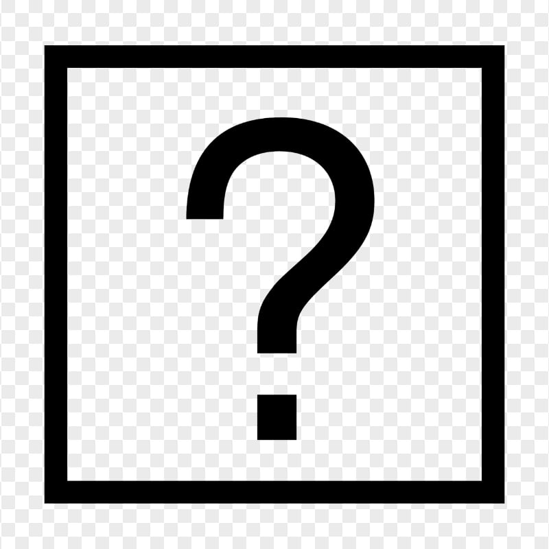 Square Black Question Mark Icon PNG | Citypng