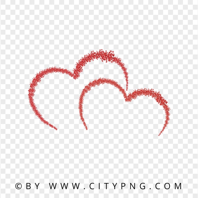 Two Red Glitter Hearts Transparent Background | Citypng