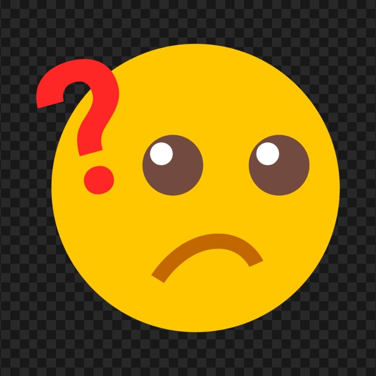 HD Yellow Vector Confused Emoji Question Mark PNG | Citypng