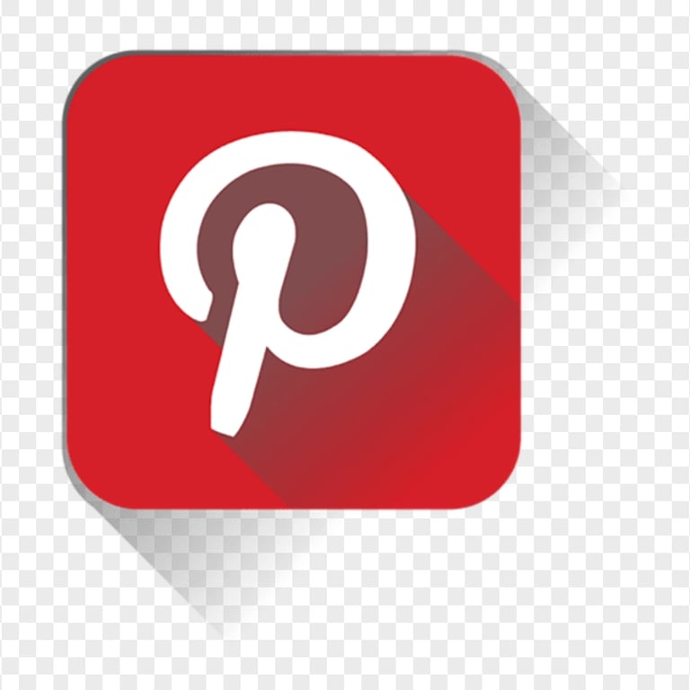 Square Red And White Pinterest App Icon | Citypng