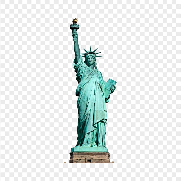 HD Statue Of Liberty Monument Front View PNG | Citypng