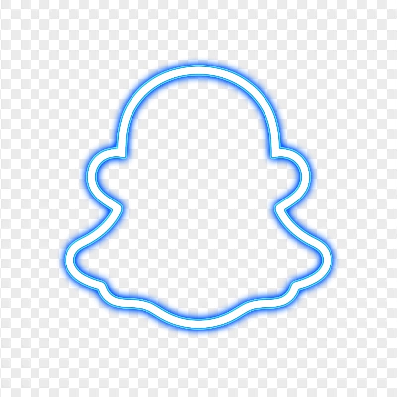 HD Blue Snapchat Neon Logo PNG | Citypng