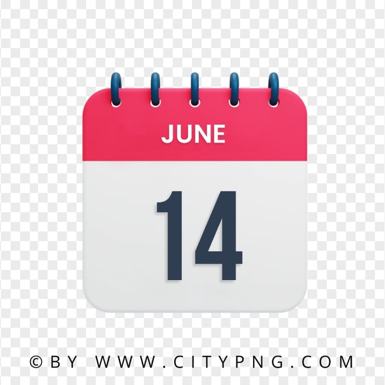 June 14th Date Vector Calendar Icon HD Transparent PNG | Citypng