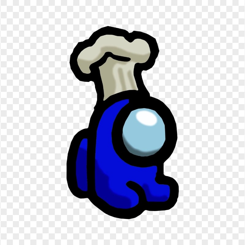 HD Blue Among Us Mini Crewmate Chef Hat PNG | Citypng