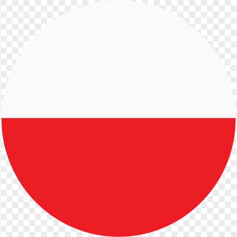 Round Circle Poland POL Flag PNG | Citypng