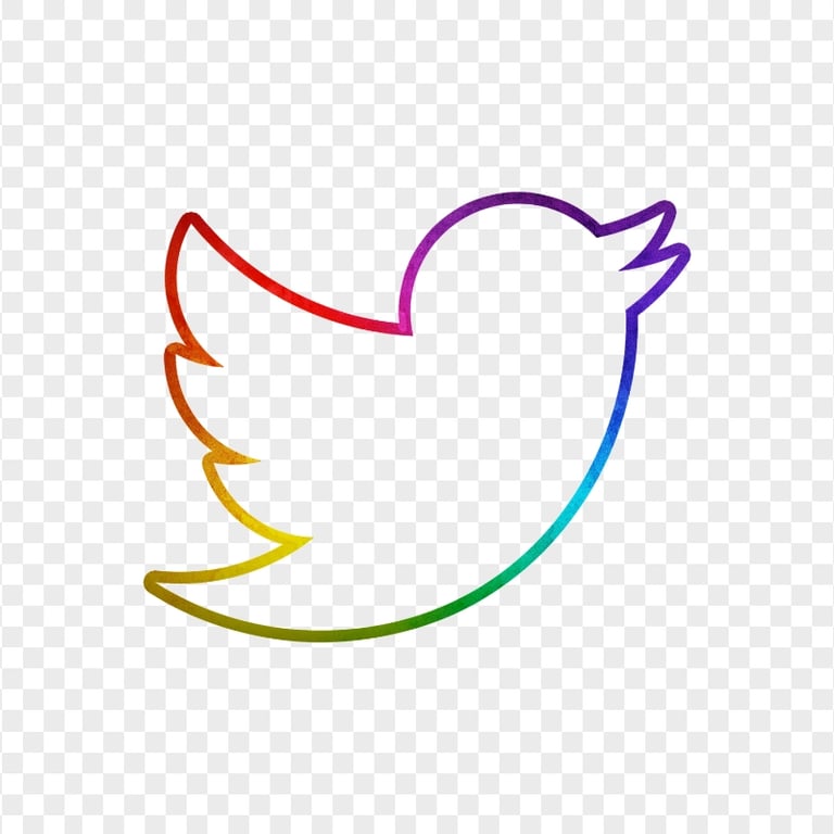 HD White Outline Twitter Bird Logo Icon PNG | Citypng