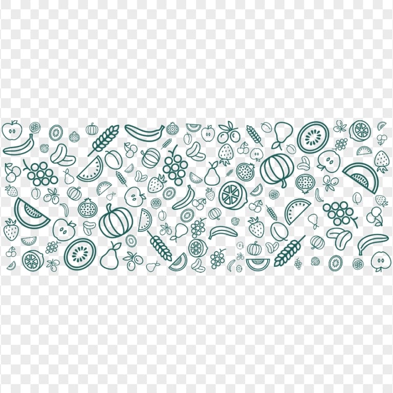 Tropical Summer Fruit Doodles HD Transparent PNG | Citypng