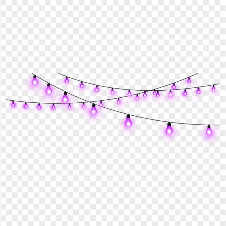 Purple Hanging Decorative String Bulb Light PNG | Citypng