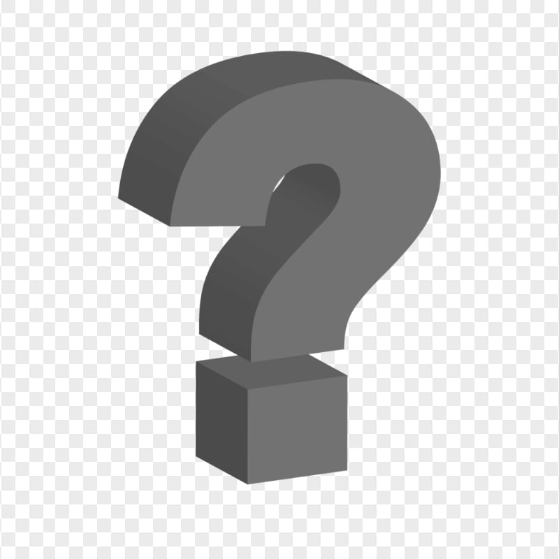 Question Mark 3D Gray Icon FREE PNG | Citypng