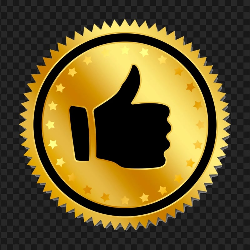 HD Thumbs Up Quality Top Label Sign Logo PNG | Citypng