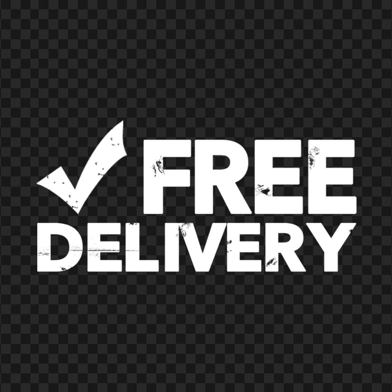 White Free Delivery With Check Stamp | Citypng