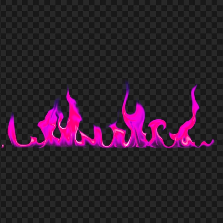 Pink Fire Flames Border Line HD Transparent PNG | Citypng