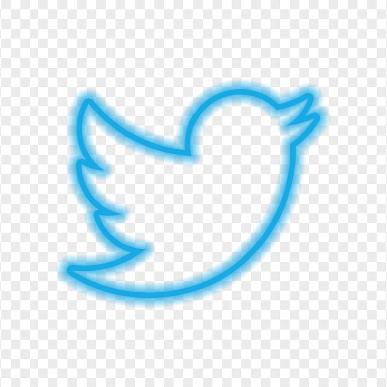 HD Neon Twitter Bird Logo PNG | Citypng