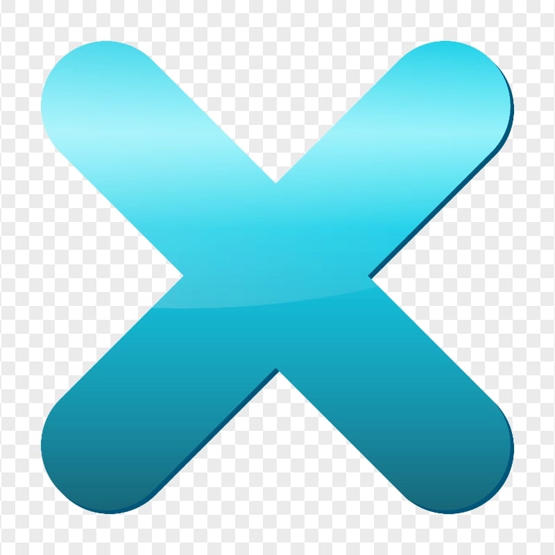 HD Blue X Cross Mark Icon PNG | Citypng