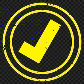 HD Red Round Yes Tick Check Mark Stamp PNG | Citypng