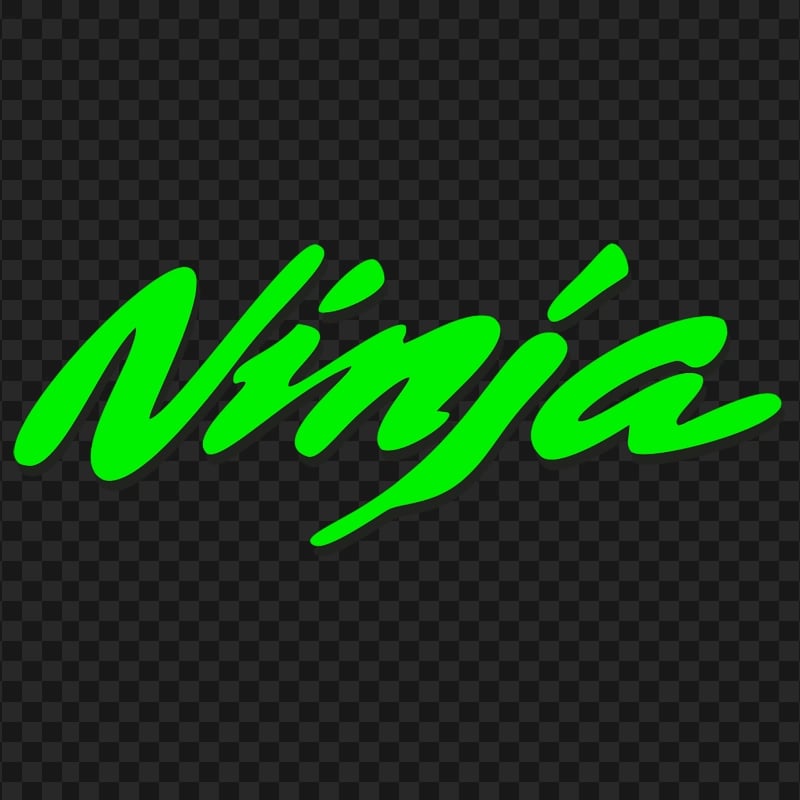 Green Ninja Kawasaki Logo Word Sign PNG | Citypng