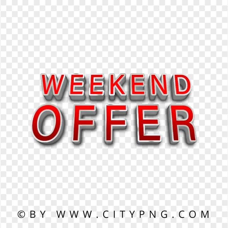 Weekend Offer Red Logo Sign Transparent PNG | Citypng