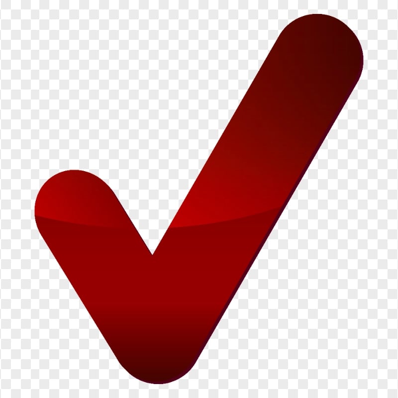 HD Red Tick Mark Icon Symbol Sign Transparent PNG | Citypng