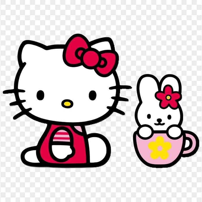 Cathy Bunny and Hello Kitty Cute Friends HD Transparent PNG | Citypng