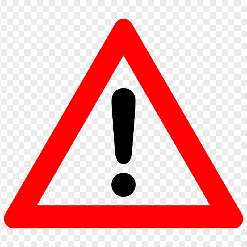 HD Warning Symbol Traffic Sign Exclamation Mark PNG | Citypng