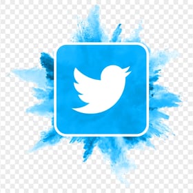 HD Beautiful Twitter Aesthetic Watercolor Blue Icon PNG | Citypng