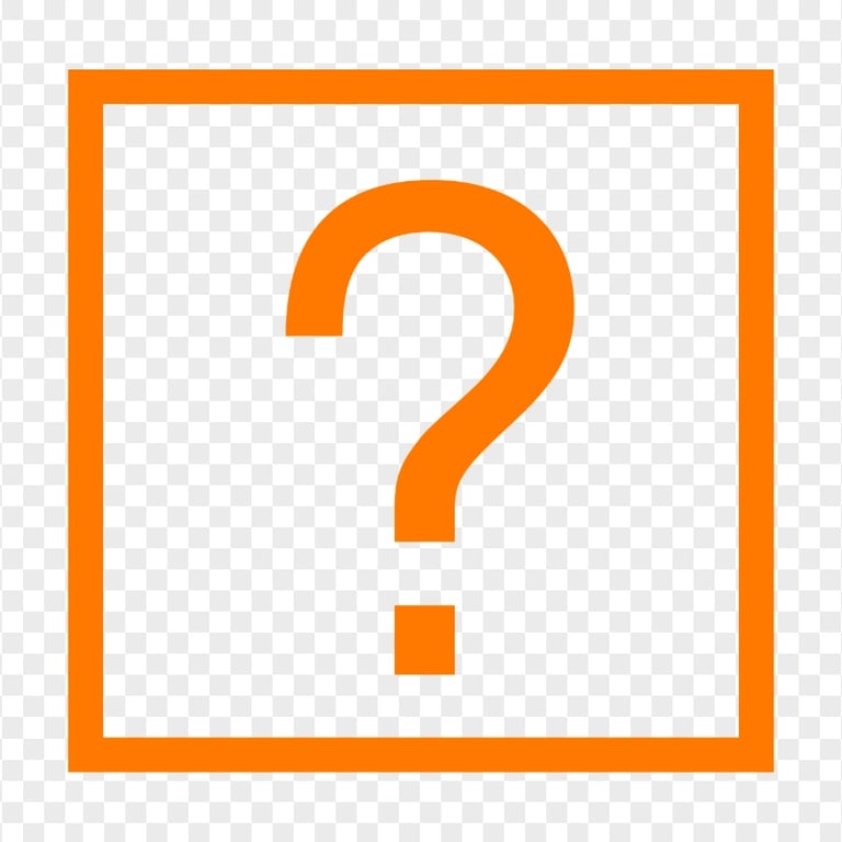 Square Orange Question Mark Icon FREE PNG | Citypng
