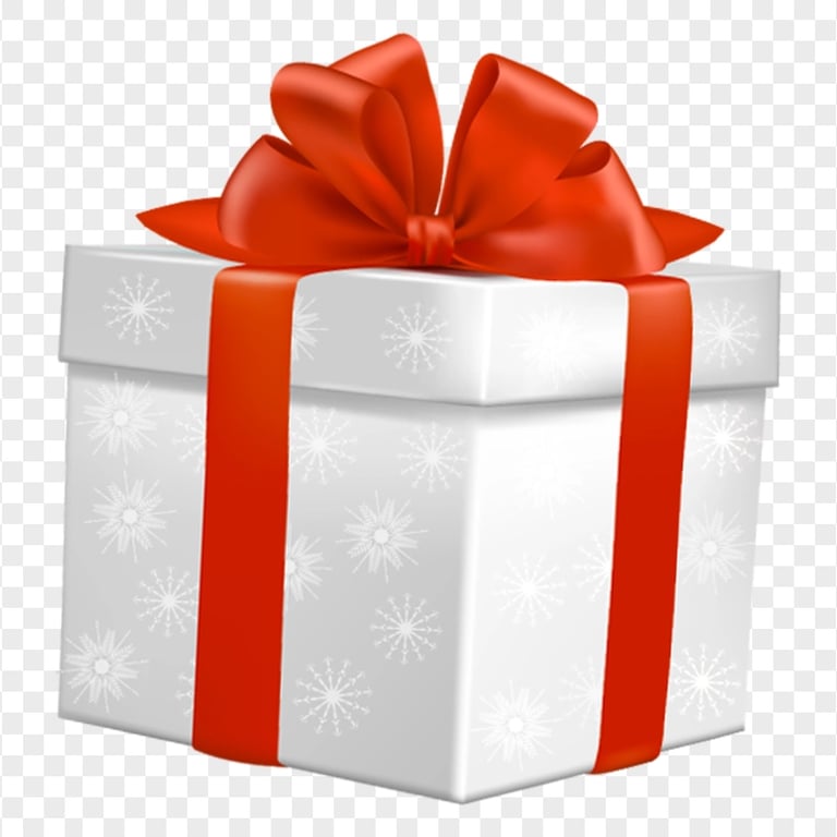 HD Christmas Red & White Gift Box Transparent PNG | Citypng