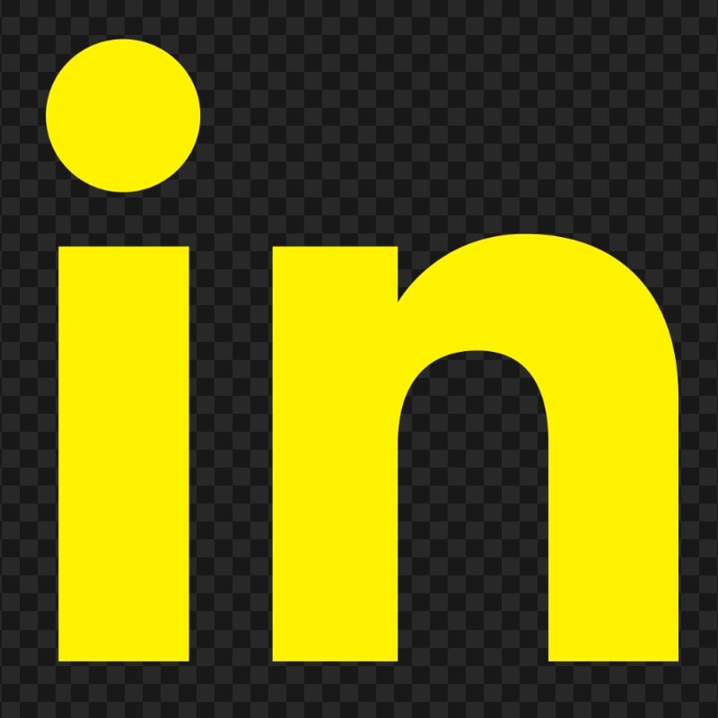 HD Yellow Linkedin IN Icon Text Symbol Sign PNG | Citypng