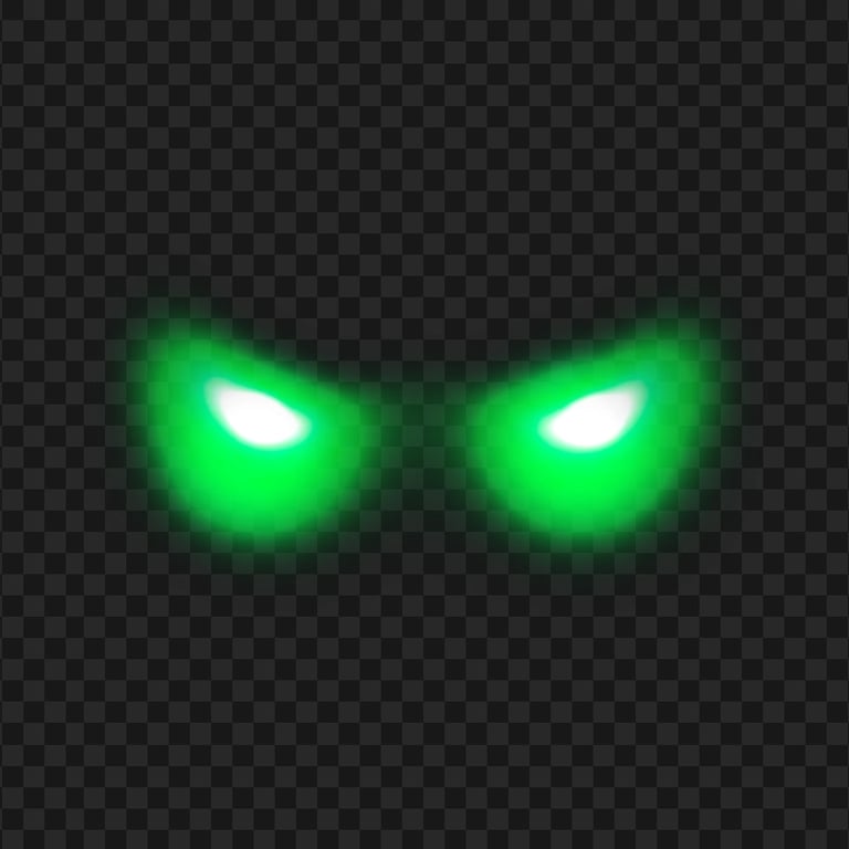 HD PNG Glowing Green Eyes | Citypng