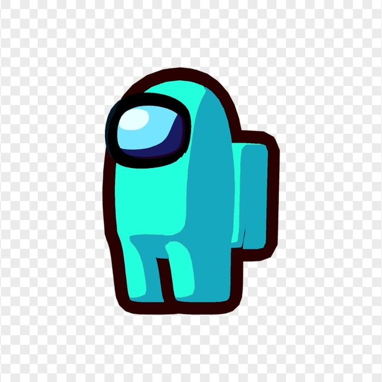 HD Cyan Teal Light Blue Among Us Character PNG | Citypng
