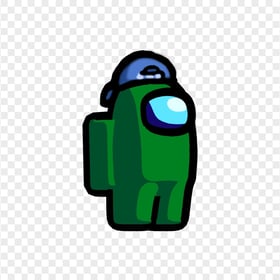 HD Green Among Us Character Back View PNG | Citypng