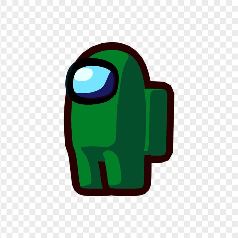 HD Dark Green Among Us Character PNG | Citypng