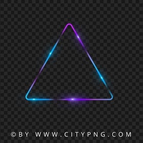 HD Blue Glowing Triangle Neon PNG | Citypng