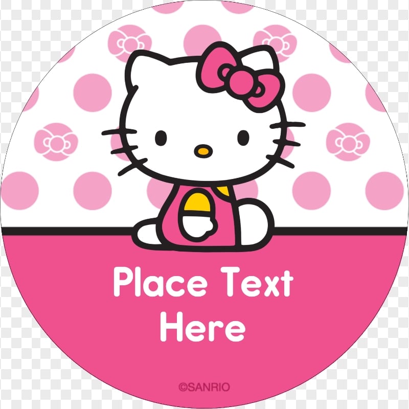 Hello Kitty Text Round Template HD Transparent PNG | Citypng