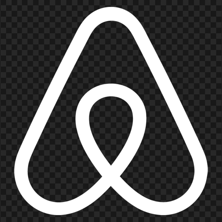 HD White Airbnb Symbol Logo Sign Icon PNG Image | Citypng