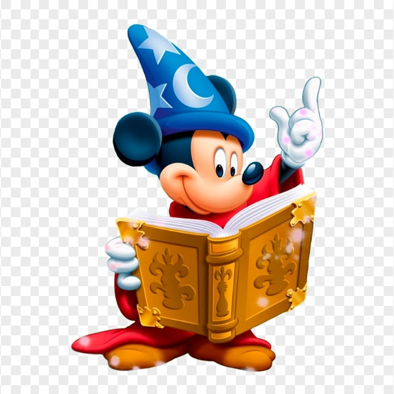 Mickey Mouse Holding Magic Book FREE PNG | Citypng